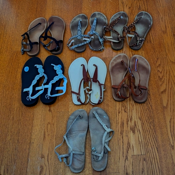 Xappeal | Shoes | T Strap Thong Sandal Bundle | Poshmark